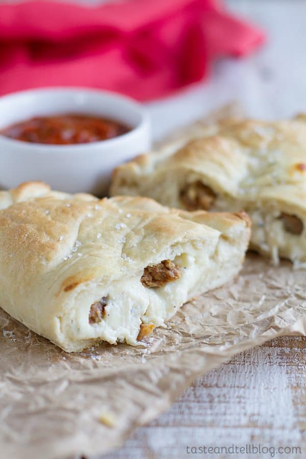 Ricotta Calzones with Sausage - Taste and Tell