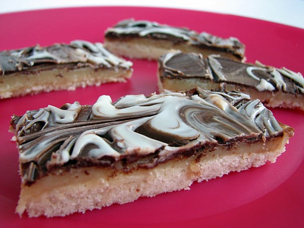 Marbled Caramel Chocolate Slice {Cookbook of the Month Recipe} - Taste and Tell