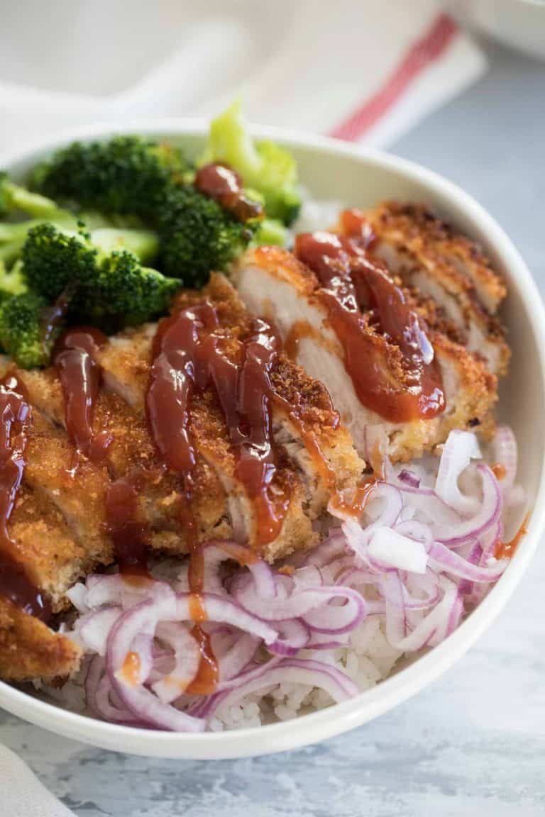 Sweet and Sour Pork Rice Bowl Recipe - Taste and Tell