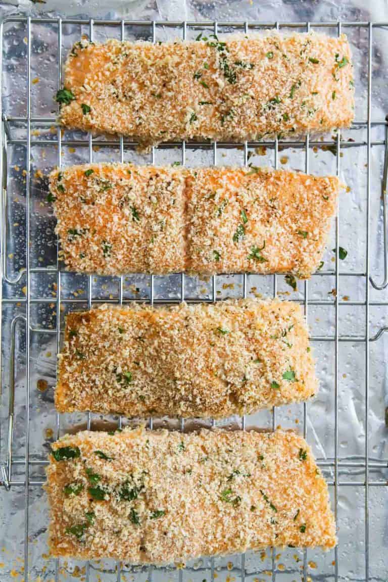 Panko Crusted Salmon with Homemade Tartar Sauce - Taste and Tell