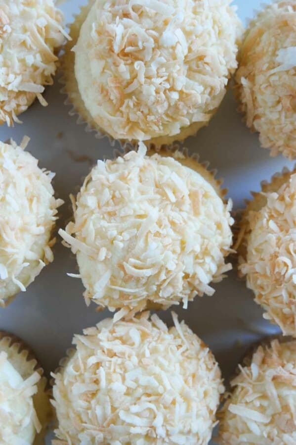 Coconut Snowball Cupcakes - Taste and Tell