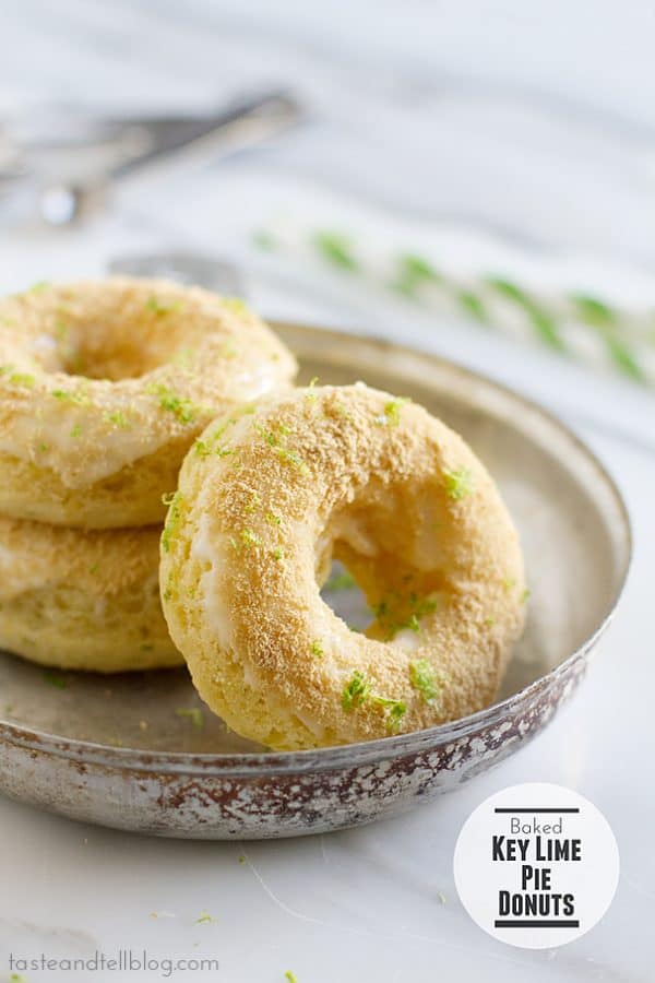 Baked Key Lime Pie Donuts {Key Lime Blog Party} - Taste and Tell