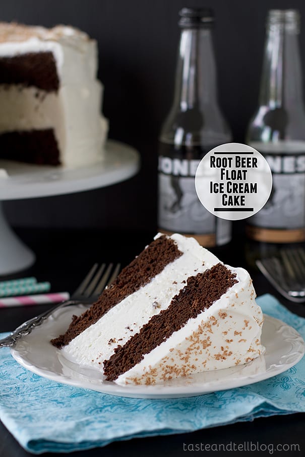 Root Beer Float Ice Cream Cake {Frozen Treats Blog Party} - Taste and Tell