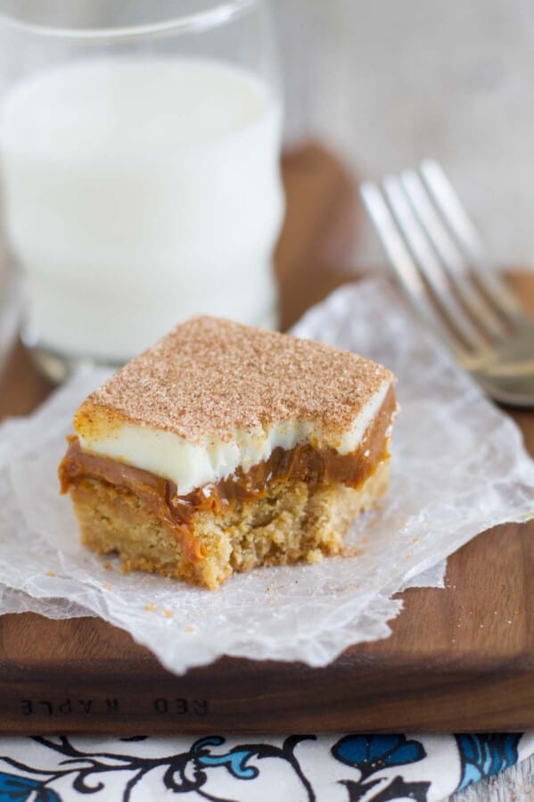 Caramel Snickerdoodle Bars - Taste and Tell