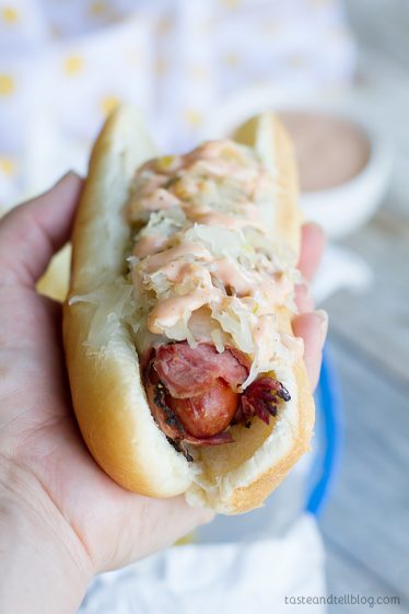Pastrami Wrapped Hot Dog Recipe - Taste and Tell