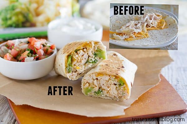 Chicken and Broccoli Grilled Burritos - Taste and Tell