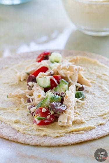 Greek Chicken Wrap Recipe - Taste and Tell