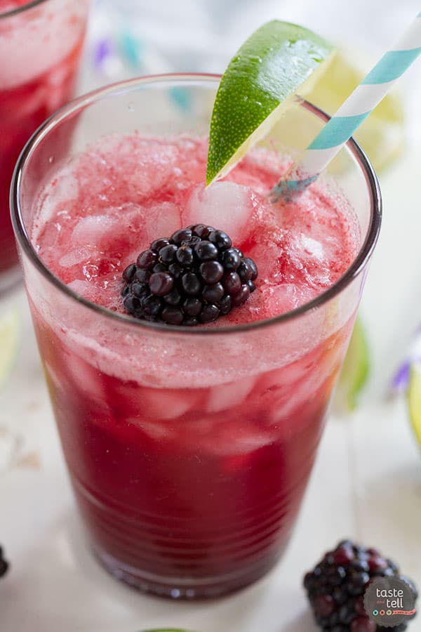 Blackberry Lime Soda - Taste and Tell