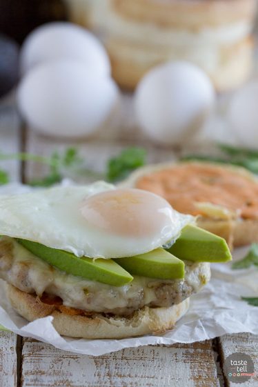 Sausage and Egg Breakfast Sandwich Recipe with Sriracha Cilantro ...