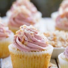 Raspberry Coconut Cupcakes - Taste and Tell