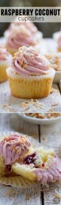 Raspberry Coconut Cupcakes - Taste and Tell