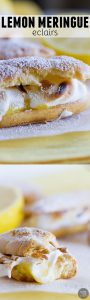 Lemon Meringue Eclairs - Taste and Tell