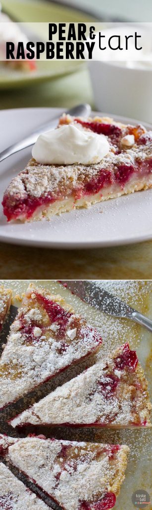 Pear and Raspberry Tart - Taste and Tell