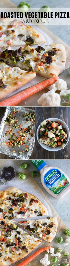 Roasted Vegetable Pizza with Ranch - Taste and Tell