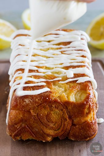 Lemon Roll Pull-Apart Bread - Taste and Tell