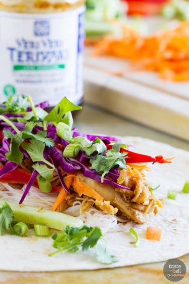 Easy Chicken Teriyaki Wraps - Taste and Tell