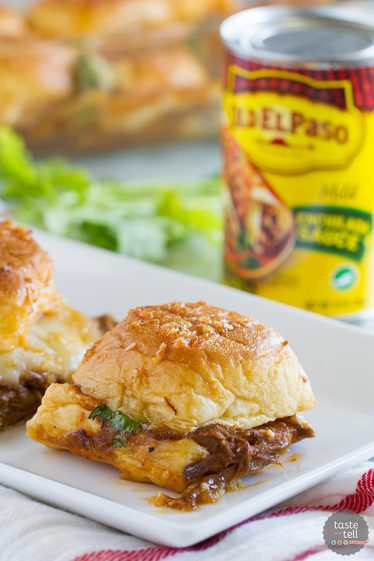 Enchilada Beef Sliders - Taste and Tell