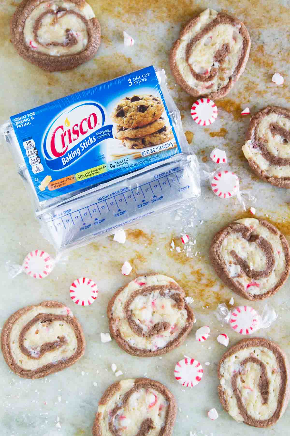 Chocolate Peppermint Pinwheel Cookies - Taste and Tell