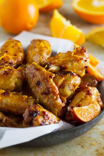 Chipotle Orange Chicken Wings - Taste and Tell
