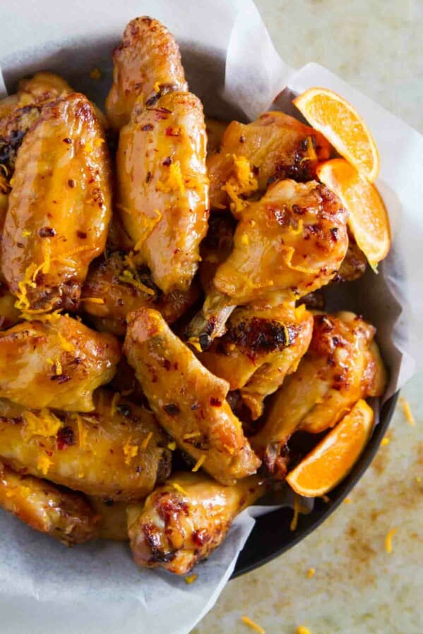 Chipotle Orange Chicken Wings - Taste and Tell