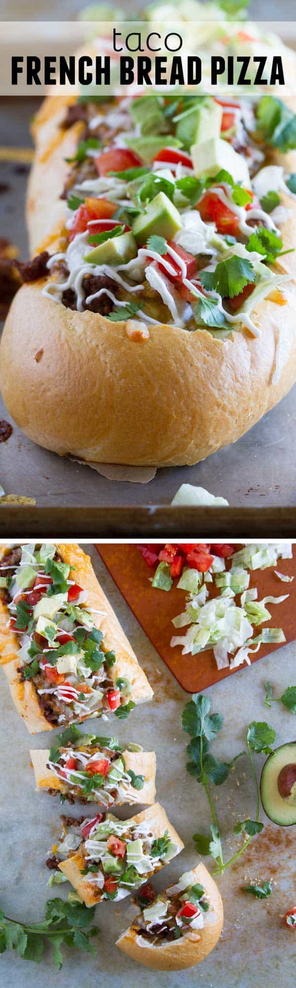 Taco French Bread Pizza - Taste and Tell