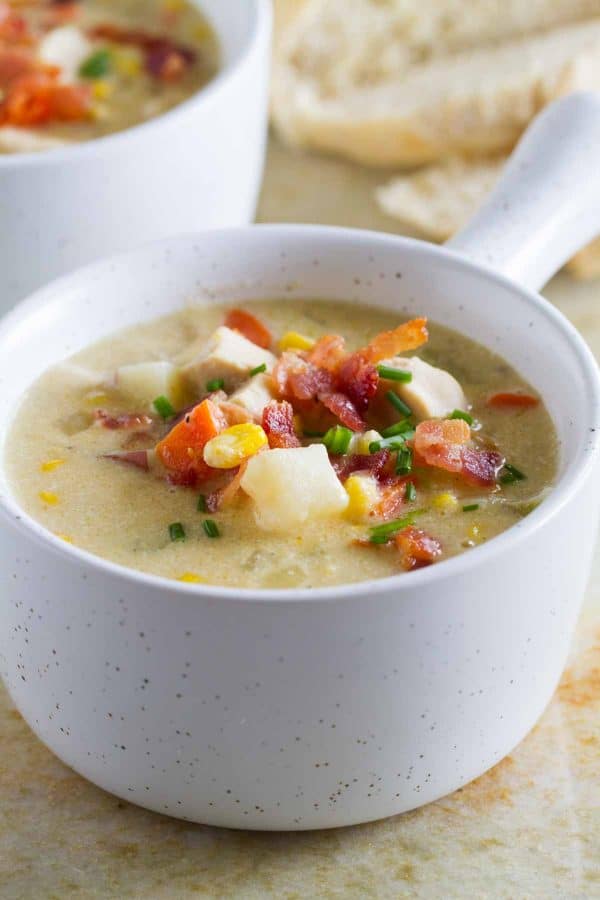 New England Chicken Corn Chowder - Taste and Tell