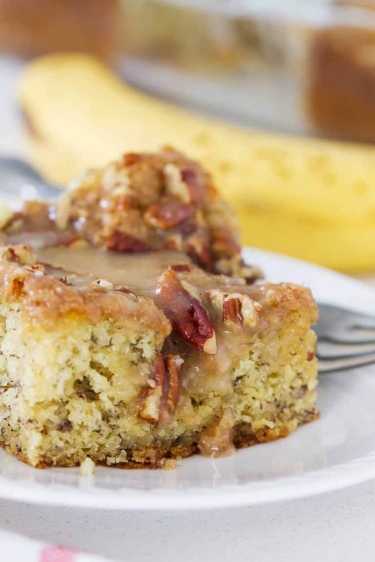 Banana Coffee Cake with Honey Glaze - Taste and Tell