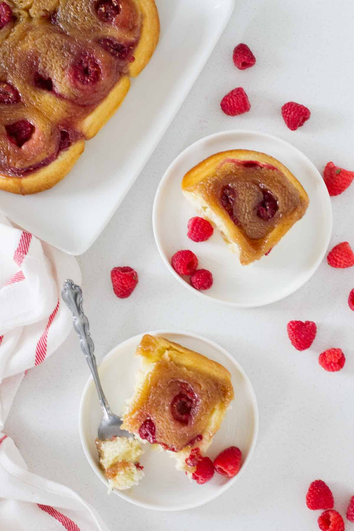 Raspberry Caramel Sticky Buns - Taste and Tell