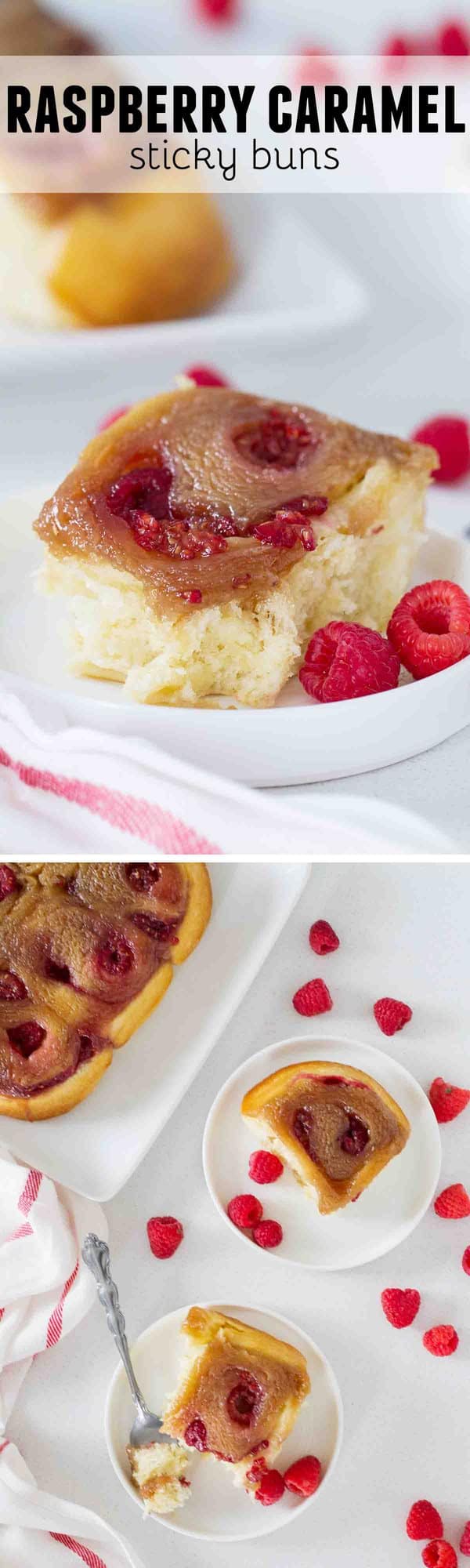 Raspberry Caramel Sticky Buns - Taste and Tell