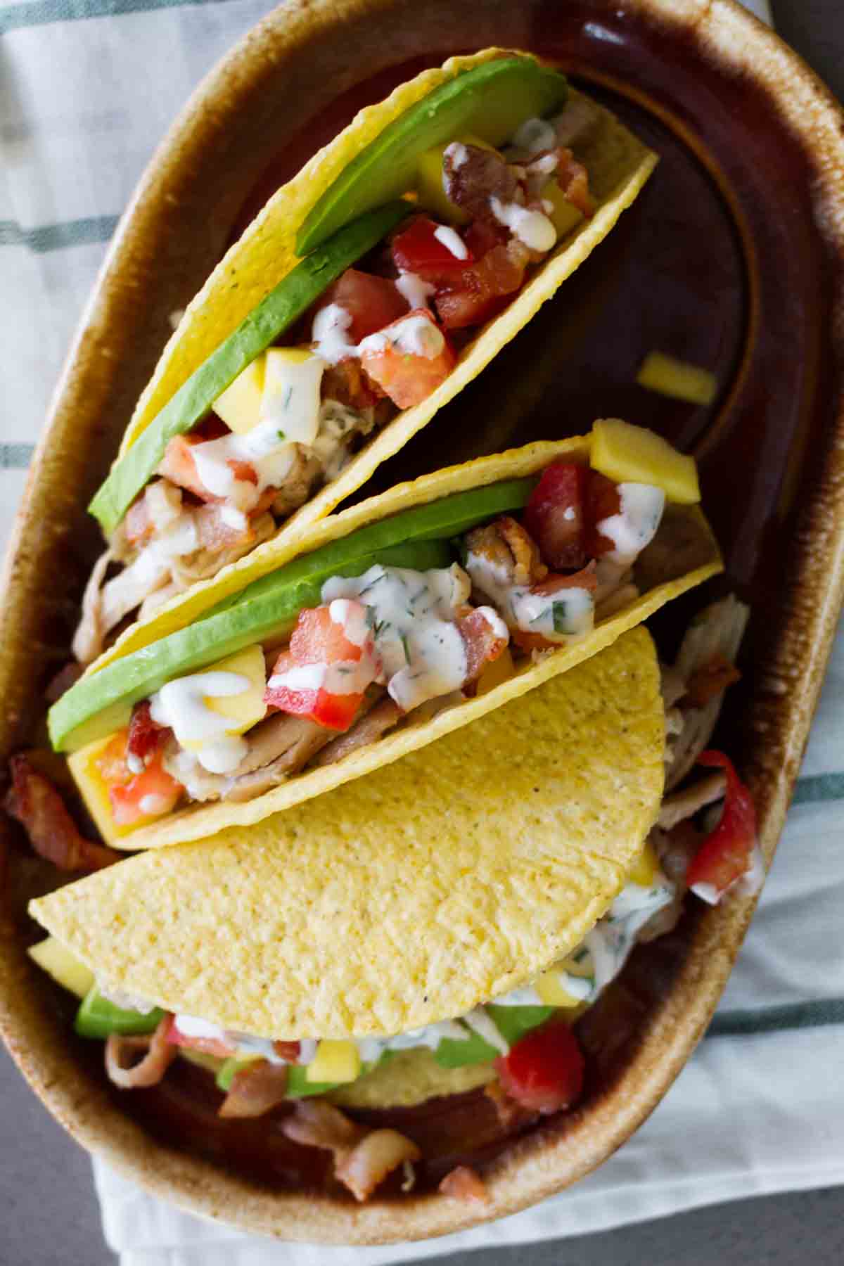 Chicken Club Tacos - Taste and Tell