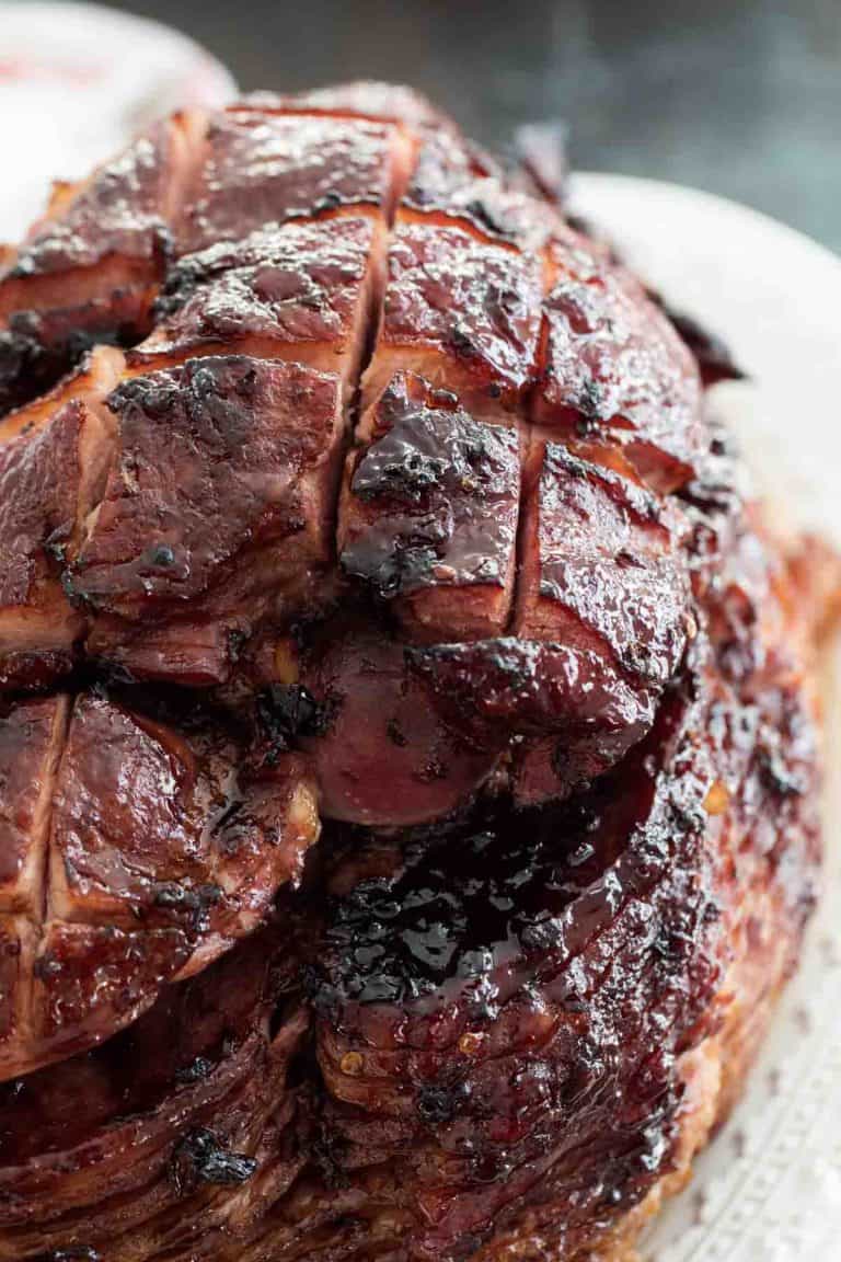 Easy Baked Ham - Sweet and Spicy Ham Glaze Recipe - Taste and Tell