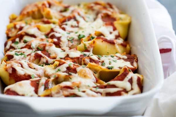 Chicken Stuffed Shells with Three Cheeses - Taste and Tell