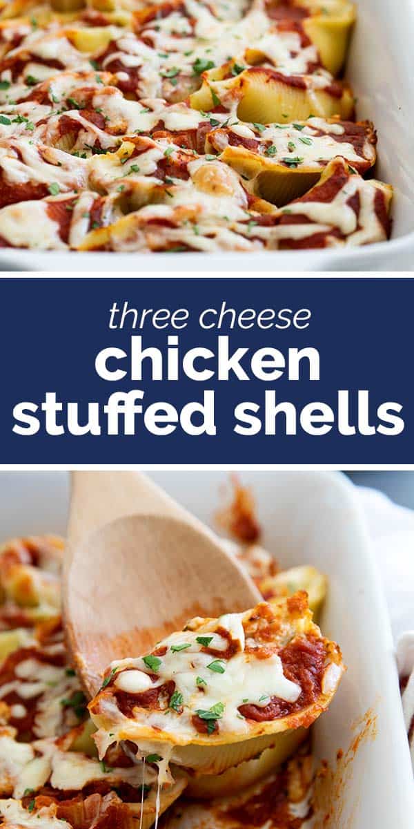 Chicken Stuffed Shells with Three Cheeses - Taste and Tell