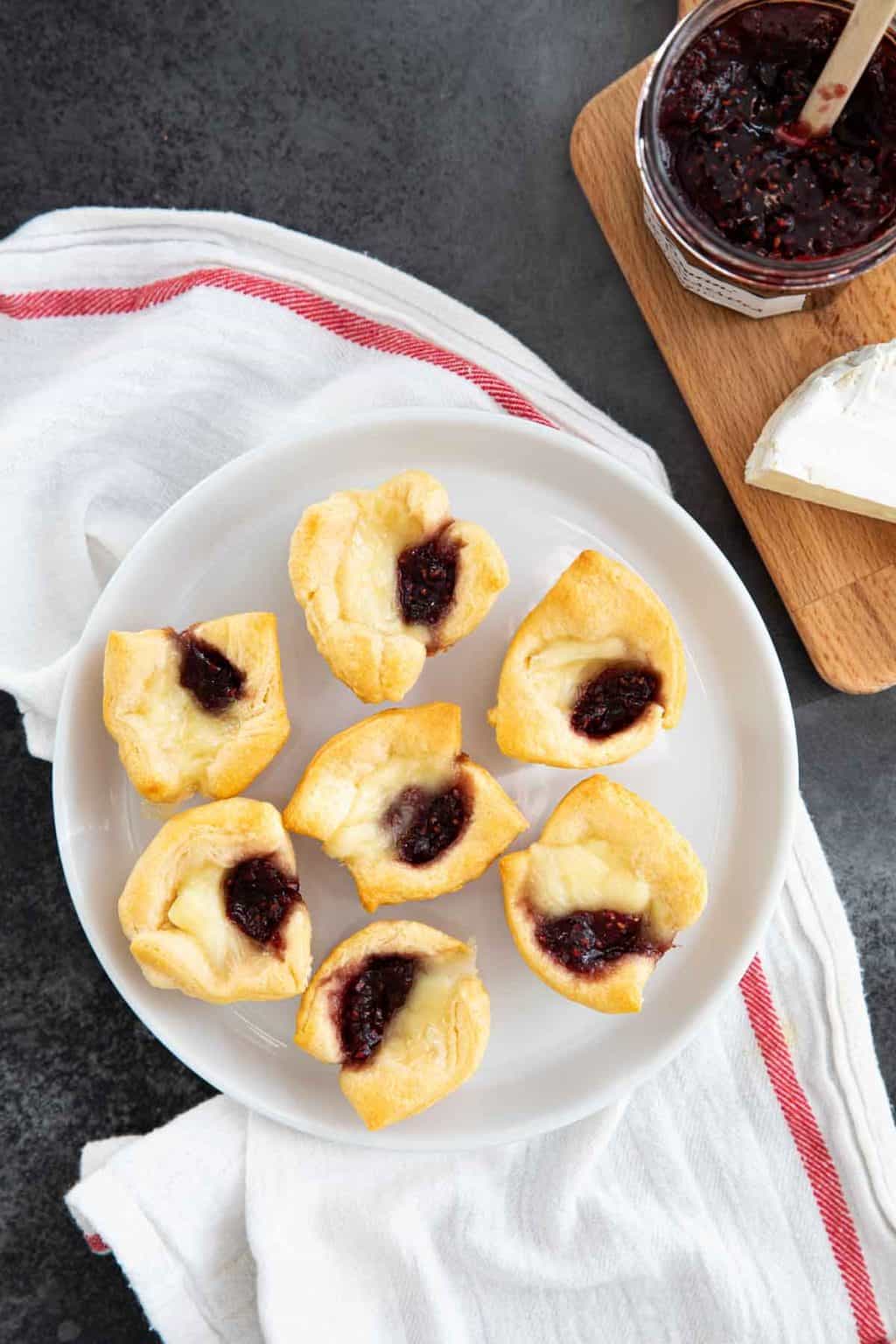 Easy Crescent Raspberry Brie Bites - Taste and Tell