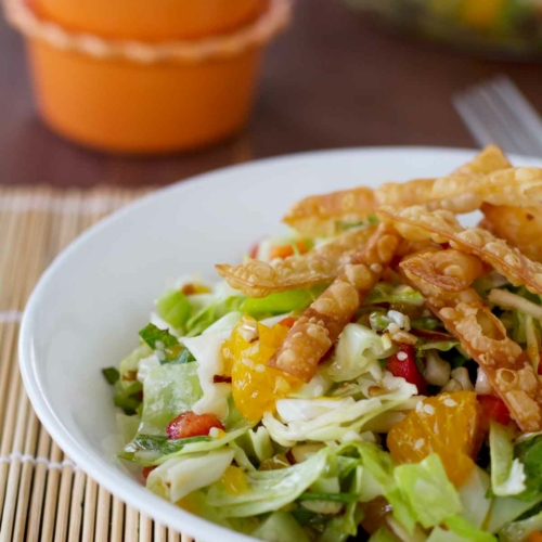Chinese Chopped Salad with Fried Wonton Strips - Taste and Tell