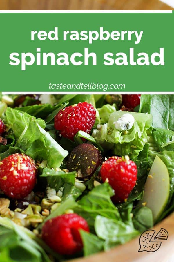 Raspberry Spinach Salad with Homemade Dressing - Taste and Tell