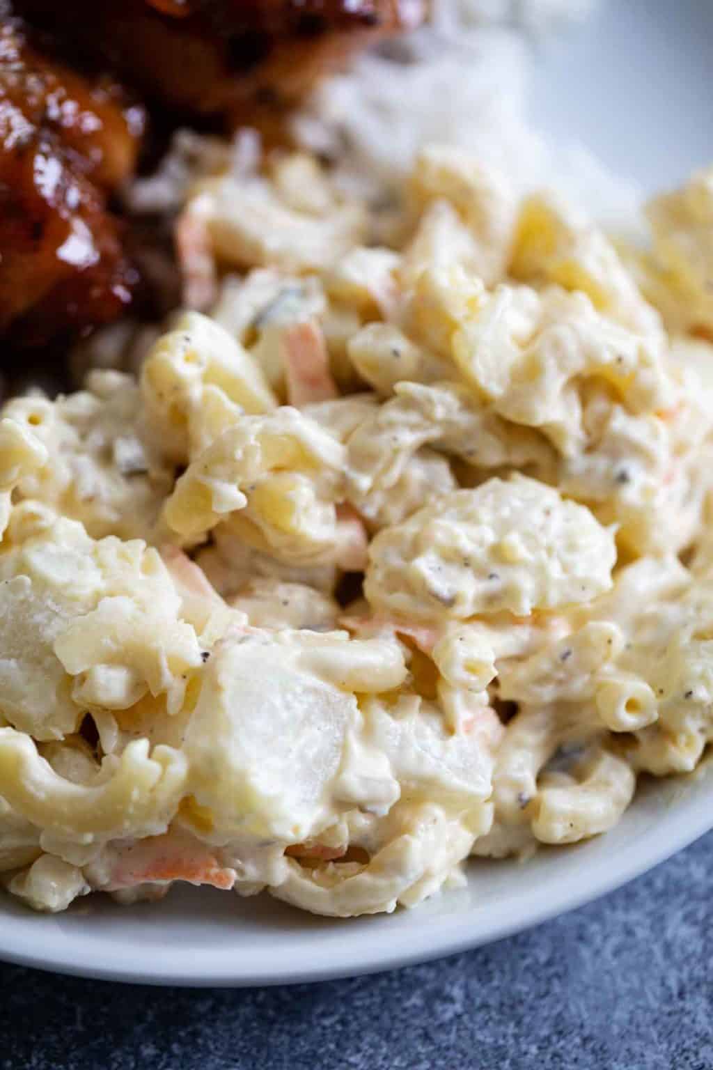 Hawaiian Macaroni Salad Recipe with Potatoes - Taste and Tell