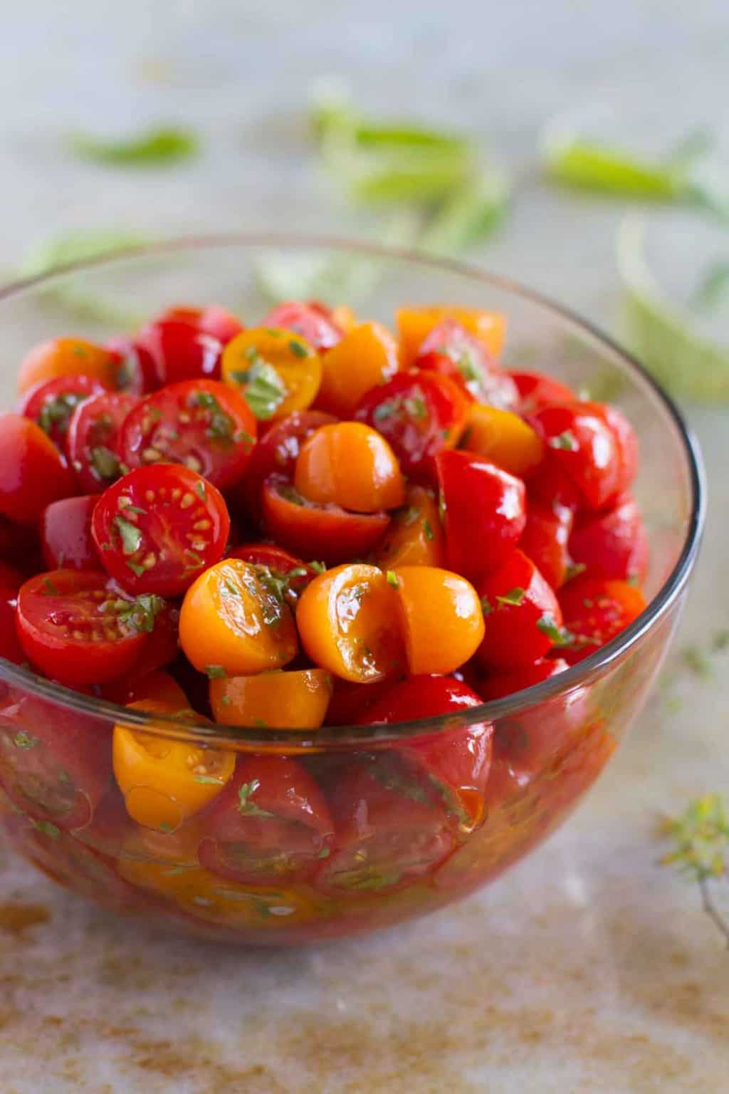 Herbed Tomato Salad - Easy Side Dish - Taste and Tell