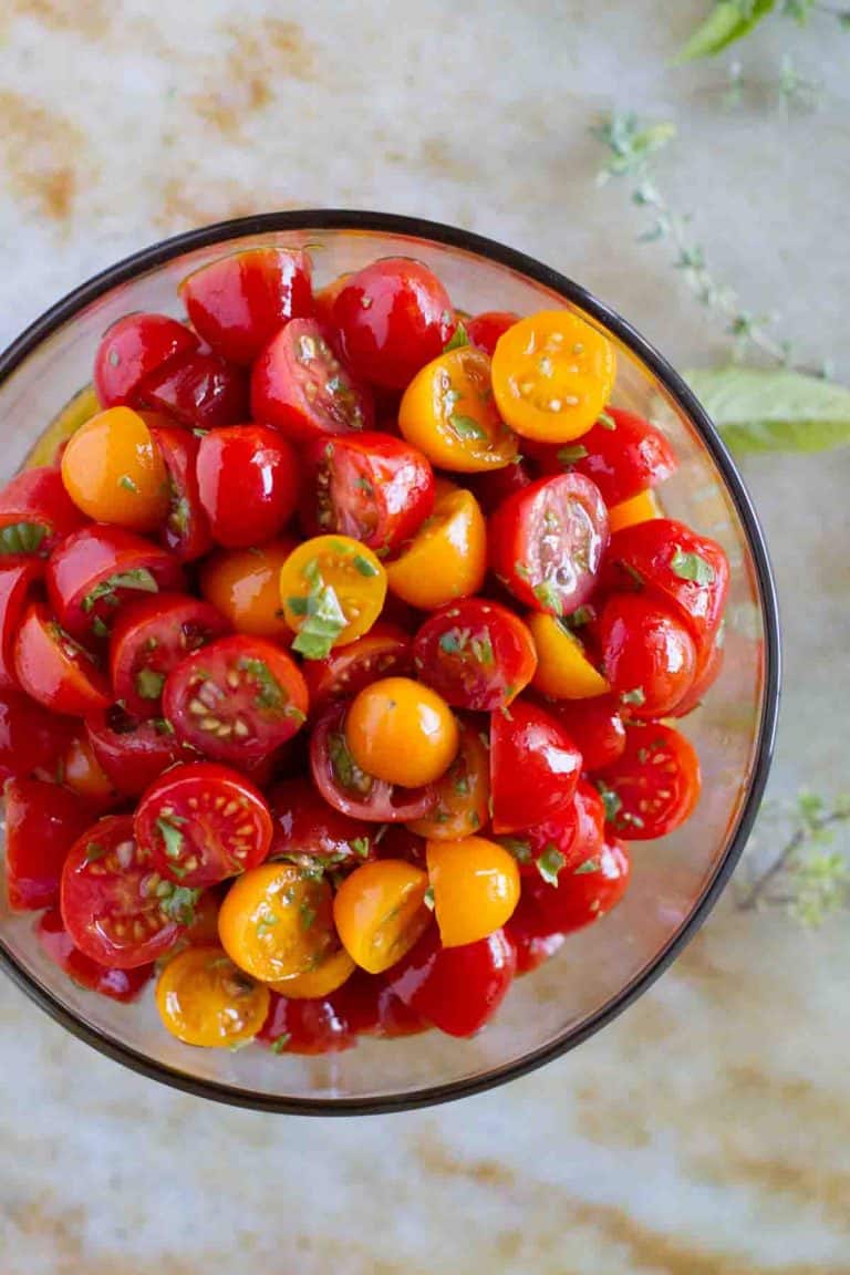 Herbed Tomato Salad - Easy Side Dish - Taste and Tell