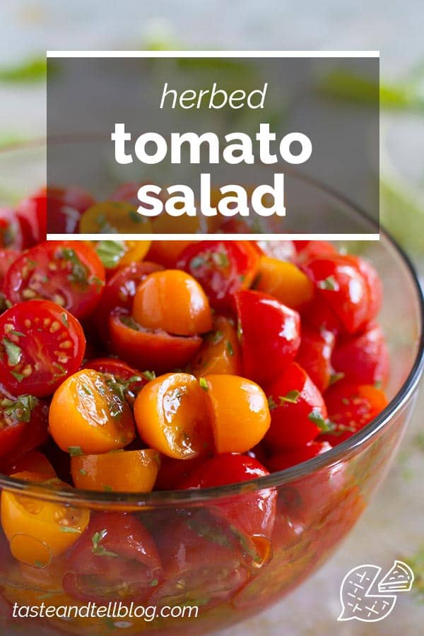 Herbed Tomato Salad - Easy Side Dish - Taste and Tell