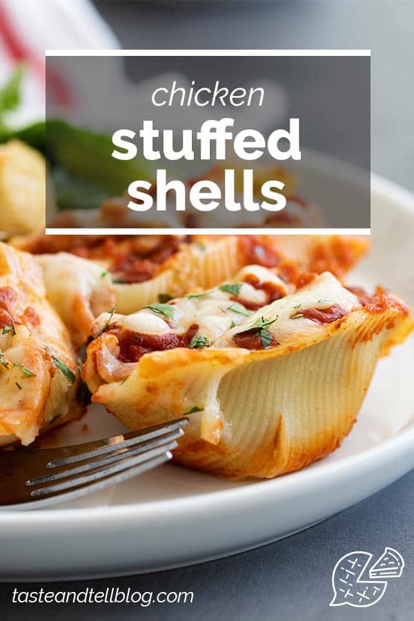 Chicken Stuffed Shells with Three Cheeses - Taste and Tell
