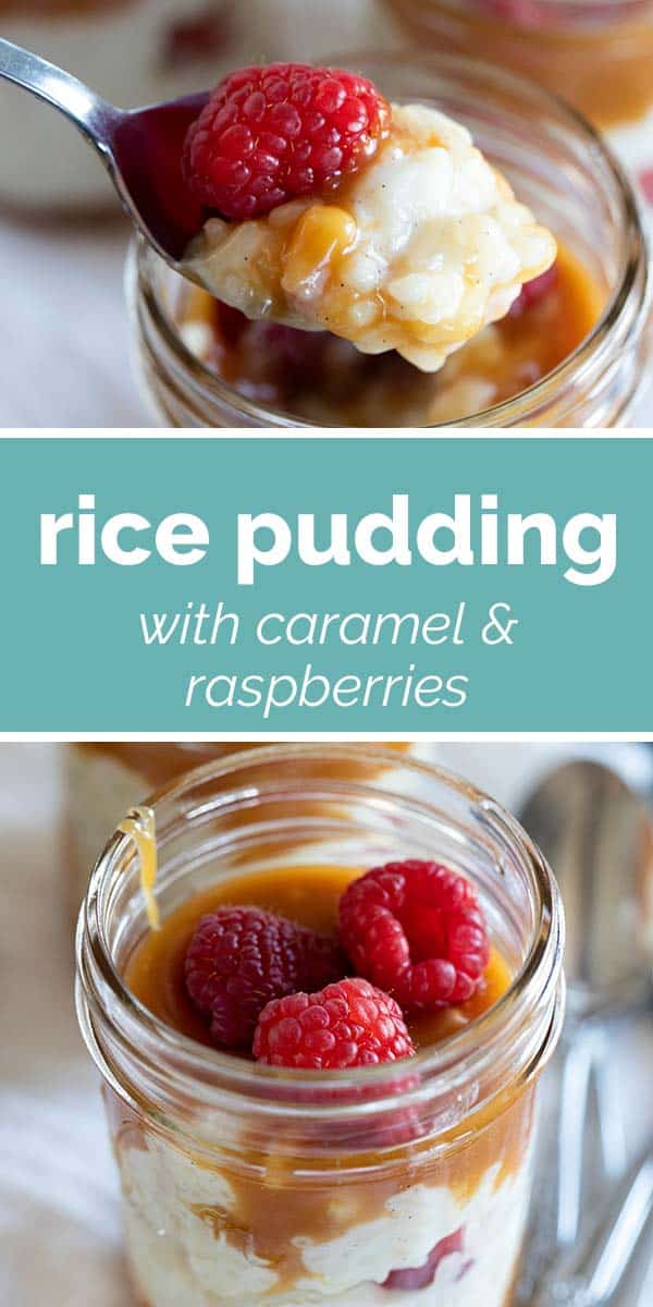 Rice Pudding with Salted Caramel and Raspberries - Taste and Tell