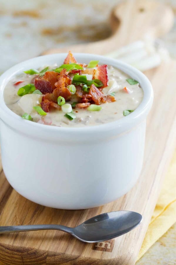 Bacon Cheeseburger Chowder - Taste and Tell