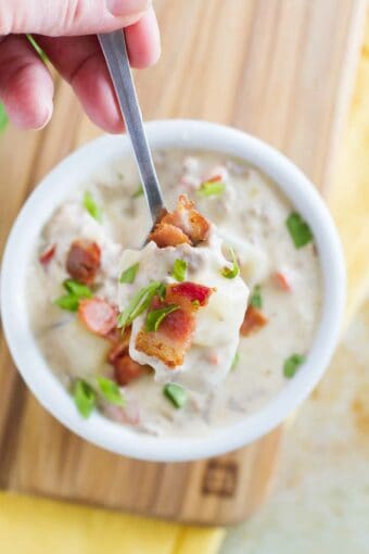 Bacon Cheeseburger Chowder - Taste and Tell