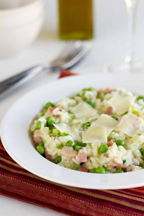 Ham Risotto with Peas - Taste and Tell