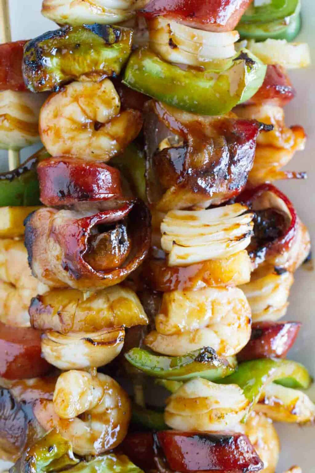 Grilled Shrimp and Sausage Kabobs - Taste and Tell Grilled Shrimp and Sausage Kabobs - Taste and Tell