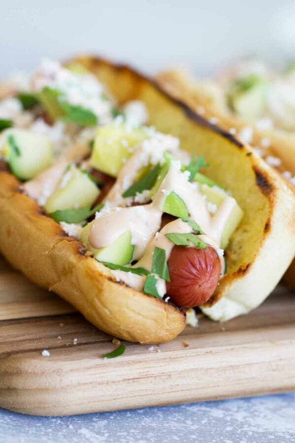 Easy Summer Dinner - Mexican Hot Dog Recipe - Taste and Tell