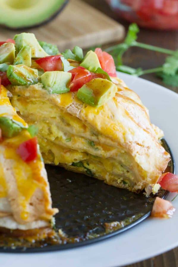 Breakfast Tortilla Stack - Taste and Tell