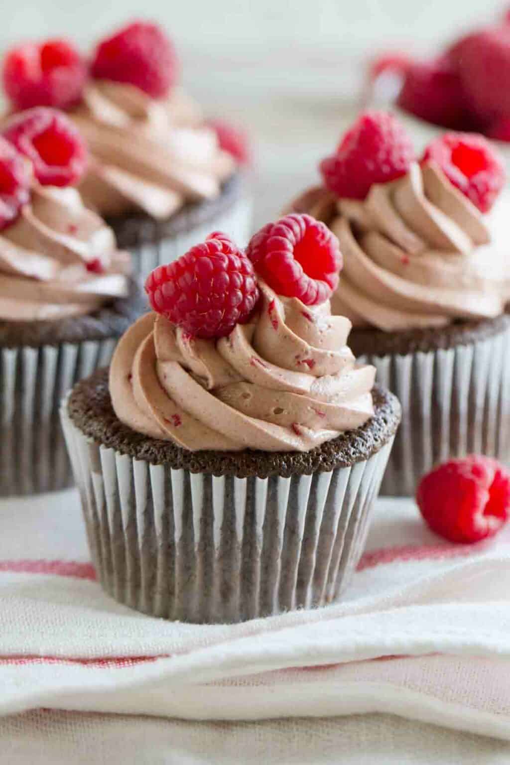 Chocolate Cupcakes with Raspberry Filling - Taste and Tell