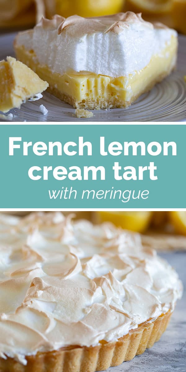 French Lemon Cream Tart with Meringue - Taste and Tell